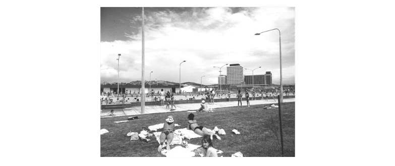 The Olympic swimming centre, Woden Town Centre, opened for the 1971 ...