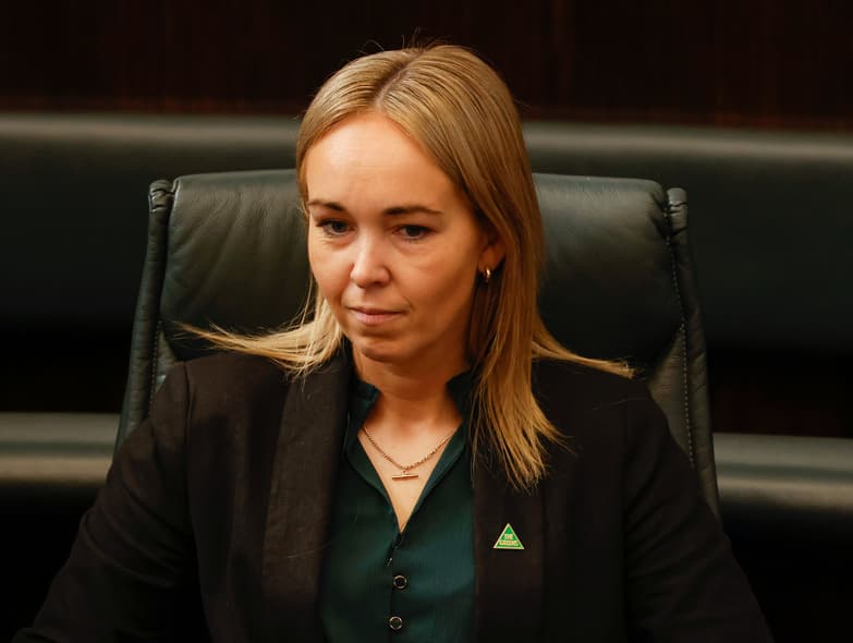 Photo: Greens Member Tabatha Badger at the Parliament of Tasmania. AAP ...